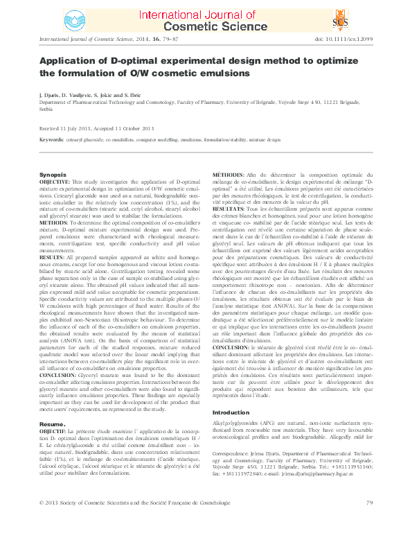 (PDF) Application of D-optimal experimental design method to optimize ...