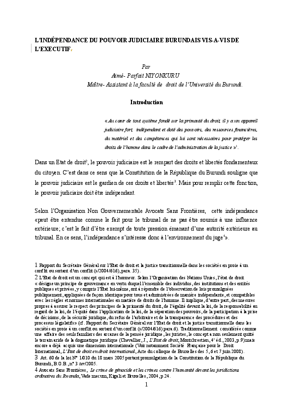 Biographie Spark - Les Tribunaux Et Le Système Judiciaire