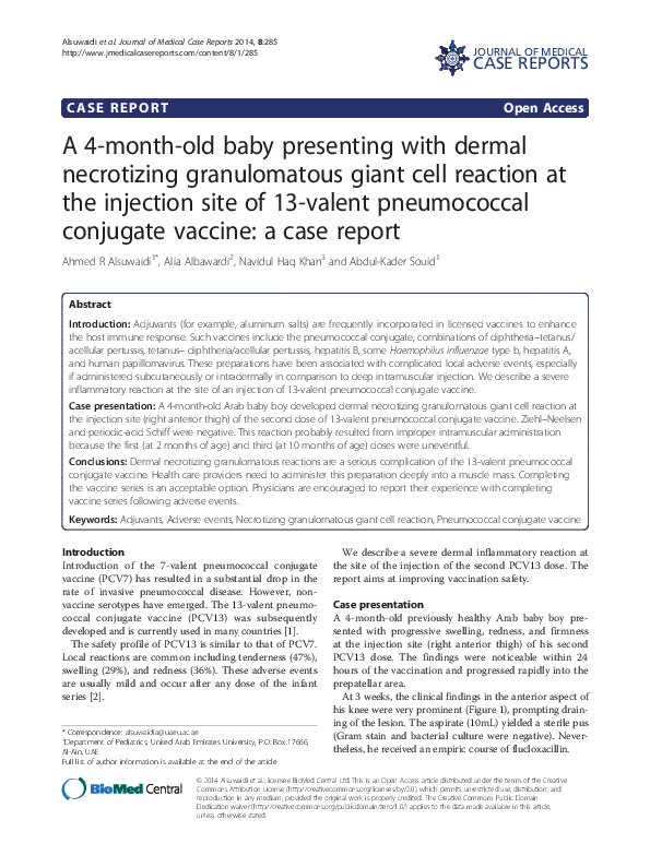 (PDF) A 4-month-old baby presenting with dermal necrotizing ...