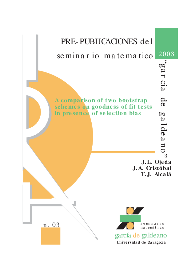 Pdf A Comparison Of Two Bootstrap Schemes On Goodness Of Fit Tests In