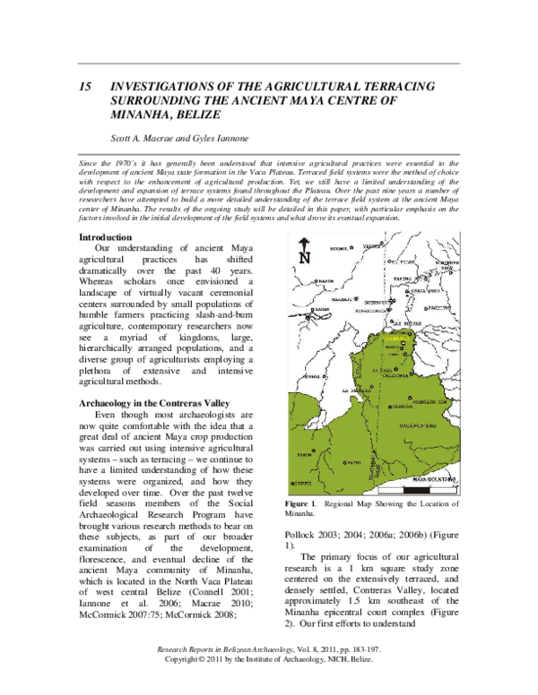 (PDF) Investigations of the Agricultural Terracing Surrounding the ...