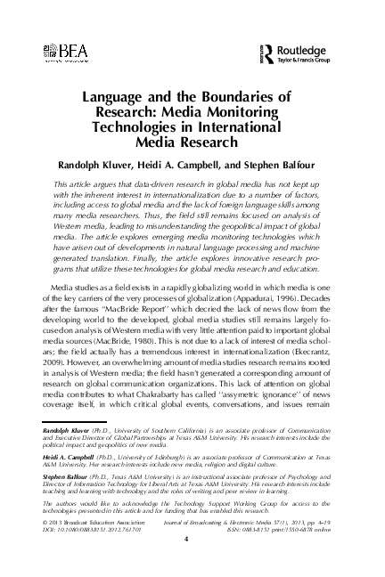 (PDF) The limits of language: Digital technologies and new ...