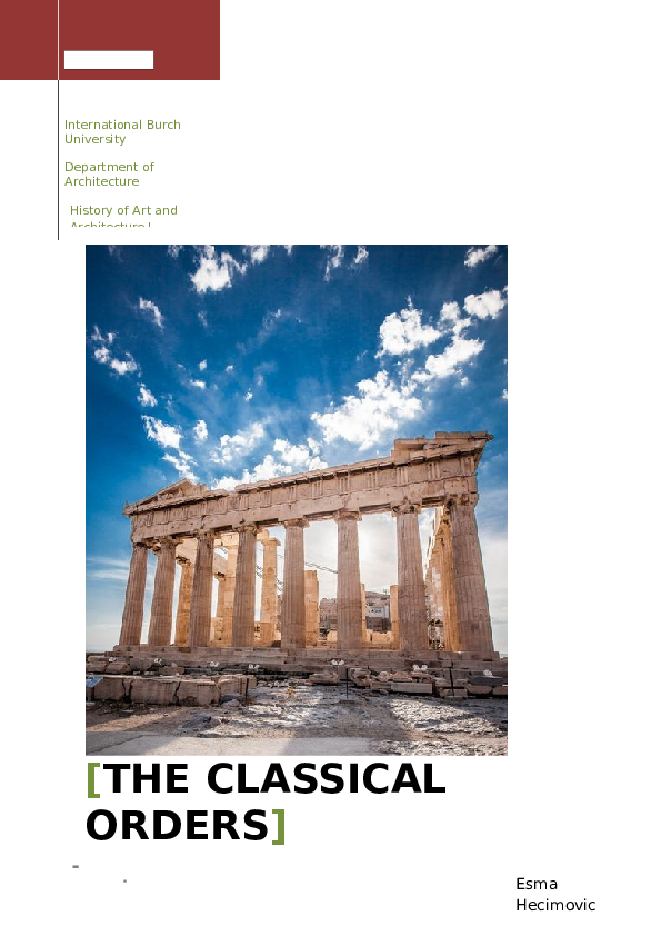 (DOC) Classical Orders