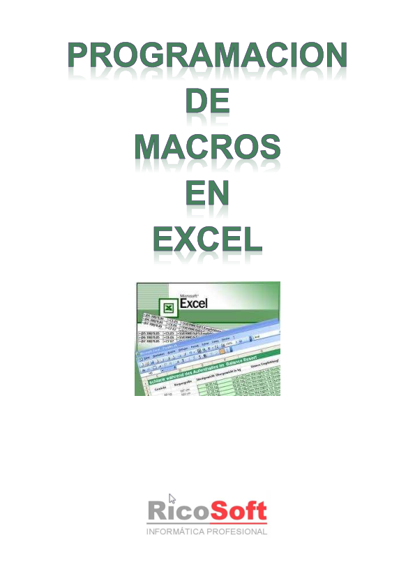 (PDF) Curso de Programación de Macros en Excel