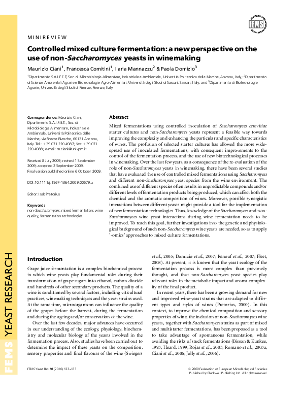 (PDF) Controlled mixed culture fermentation: a new perspective on the ...