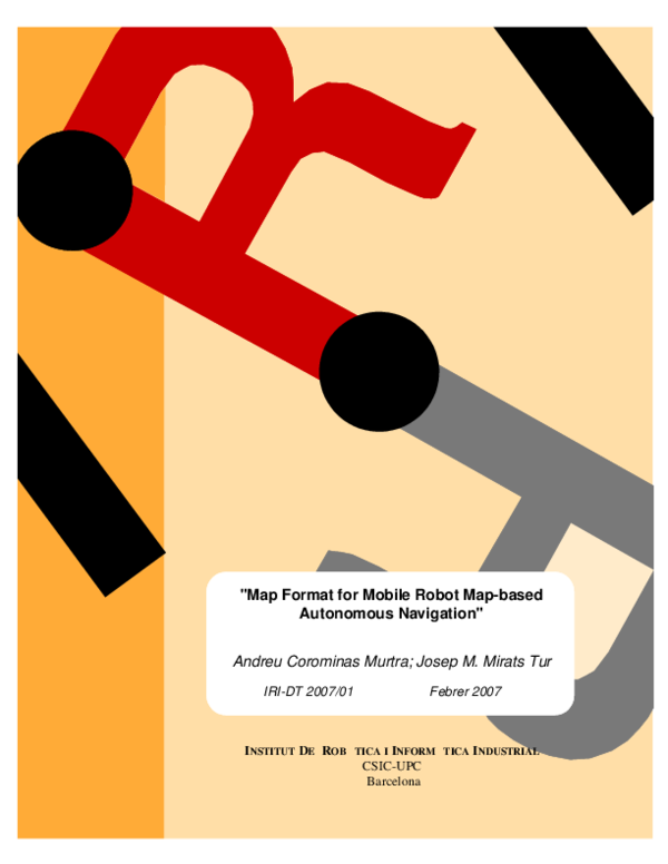 (PDF) Map format for mobile robot map-based autonomous navigation