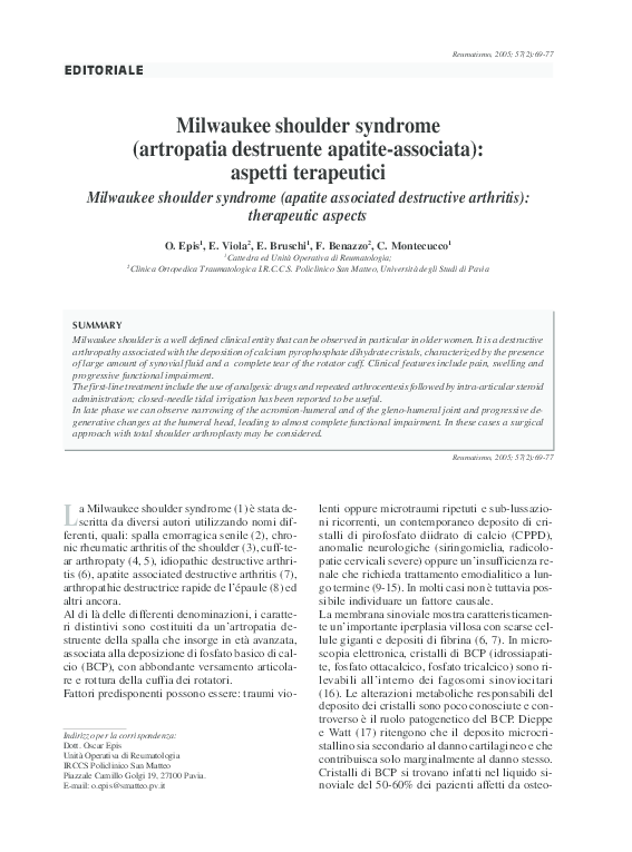 (PDF) Milwaukee shoulder syndrome (apatite associated destructive ...