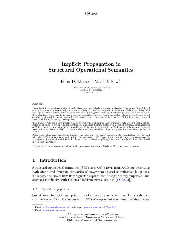 (PDF) Implicit propagation in structural operational semantics