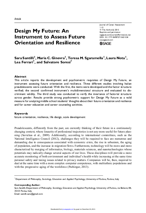 (PDF) Design My Future: An Instrument to Assess Future Orientation and ...