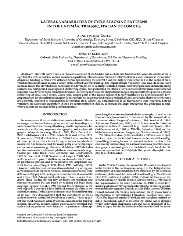 (PDF) Lateral variabilities of cycle stacking patterns in the Latemàr ...