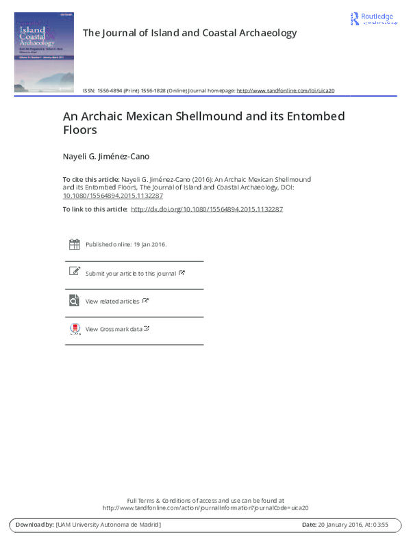 (PDF) An Archaich Mexican Shellmound and Its entombed floors by ...