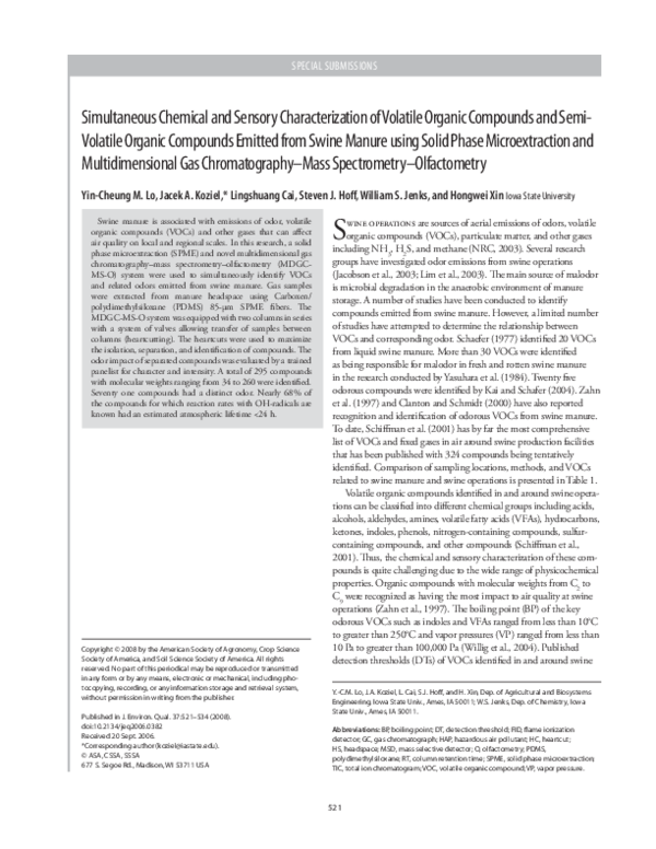 (PDF) Simultaneous Chemical and Sensory Characterization of Volatile ...