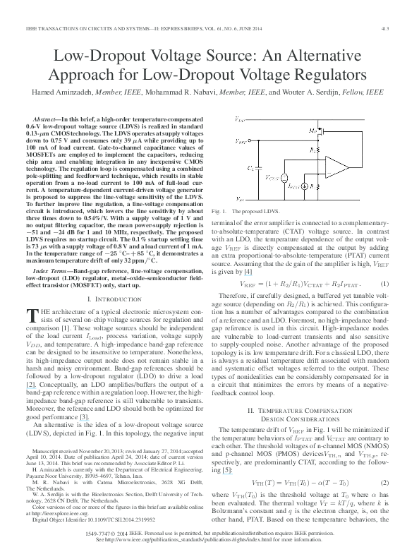 (PDF) Low-Dropout Voltage Source: An Alternative Approach for Low ...