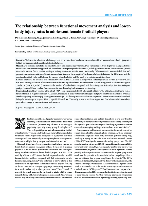 (PDF) The relationship between physical and physiological test results ...
