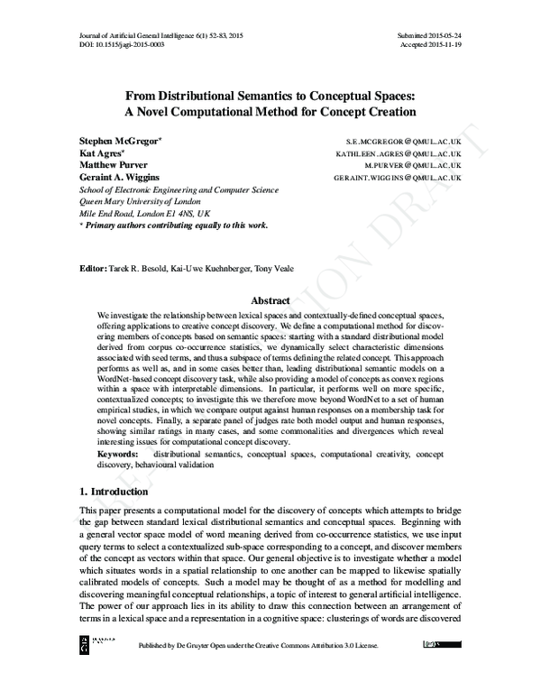 From Distributional Semantics To Conceptual Spaces A Novel Computational Method For Concept