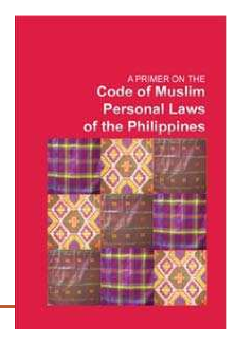 (PDF) Primer on the Code of Muslim Personal Laws