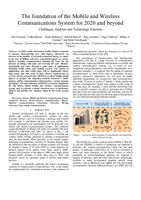 (PDF) The Foundation of the Mobile and Wireless Communications System ...