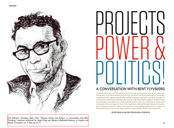 (PDF) Projects, Power, and Politics: A Conversation with Bent Flyvbjerg