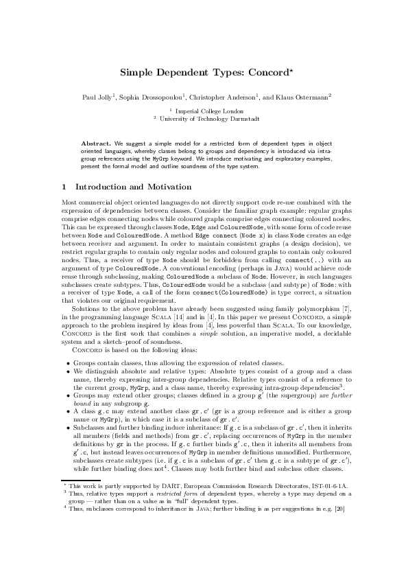 (PDF) Simple Dependent Types: Concord?