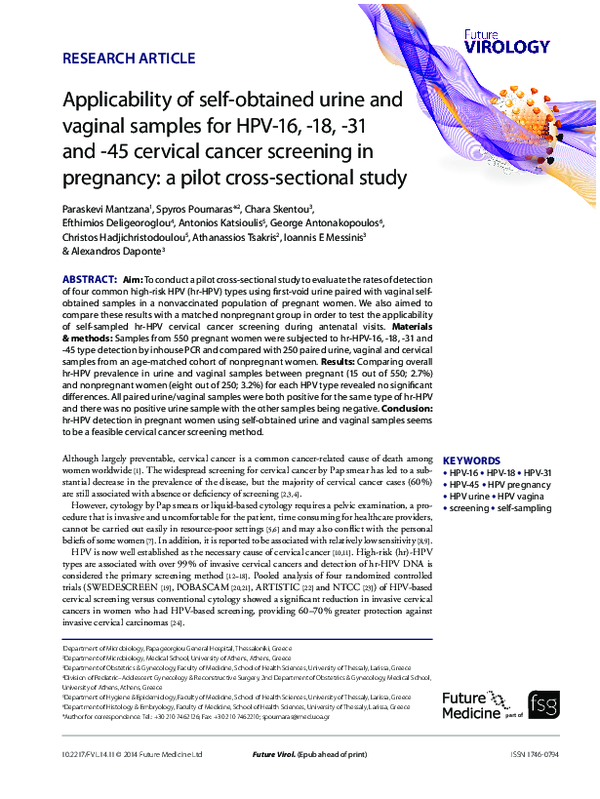 (PDF) Evaluation of high-risk human papillomavirus types PCR detection ...