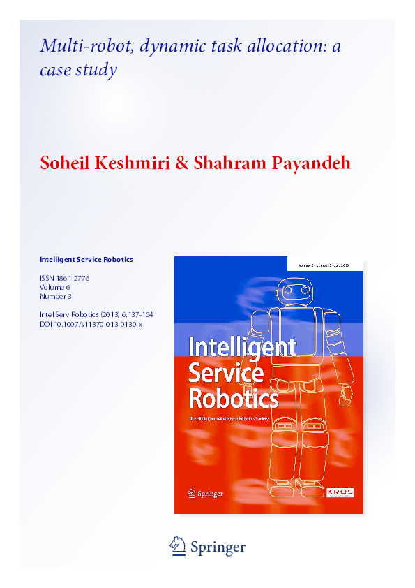 (PDF) Multi-robot, dynamic task allocation: a case study