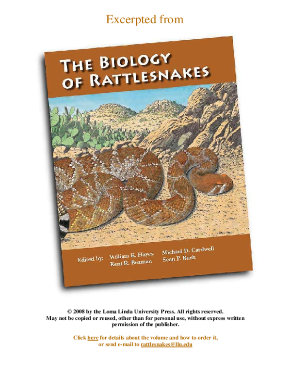 (PDF) Rattlesnakes: Research Trends and Annotated Checklist