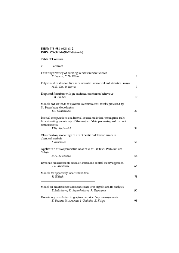 (DOC) Advanced mathematical and computational tools in metrology V