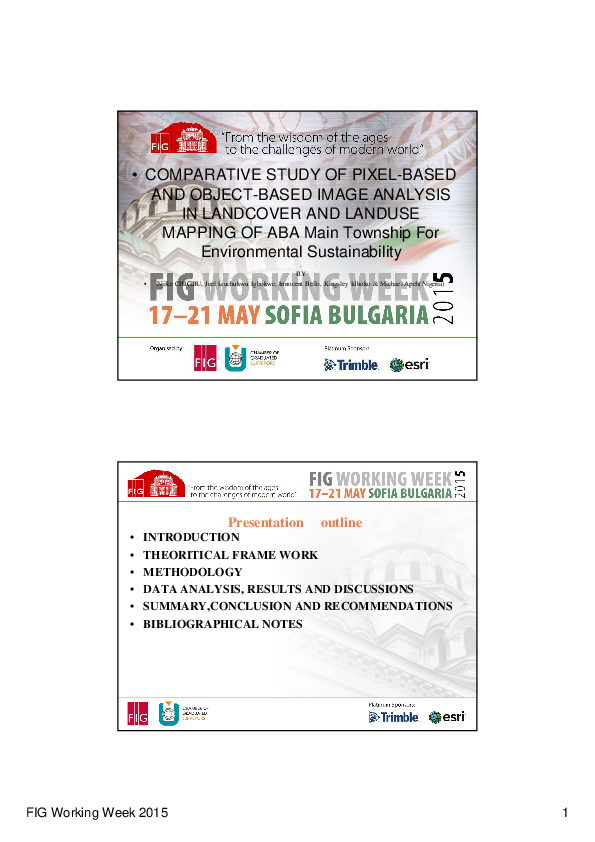 (PDF) Comparative Study of Pixel-based and Object-based Image analysis in Landcover and Landuse ...