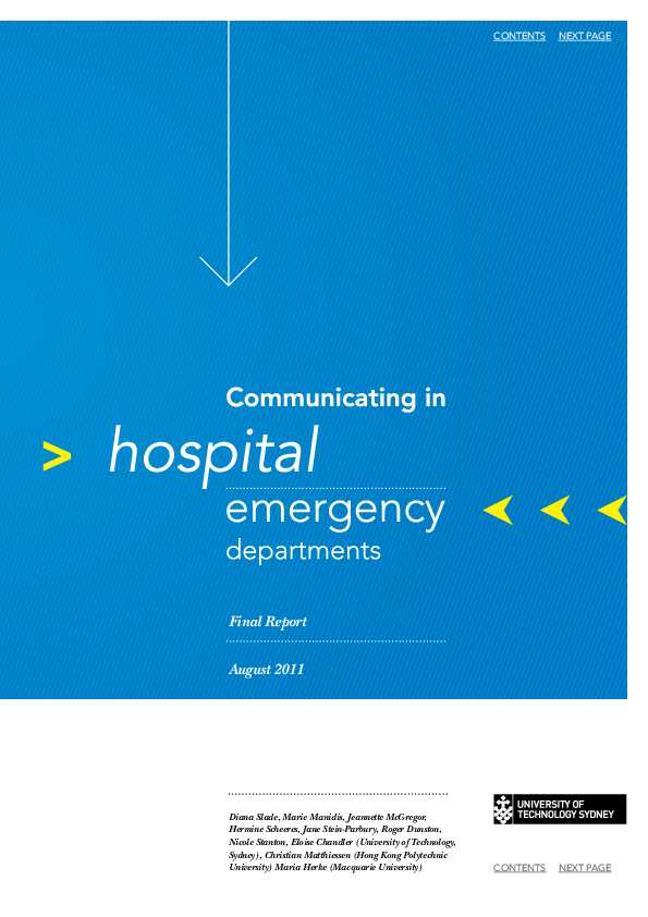 (PDF) Communicating in Hospital Emergency Departments