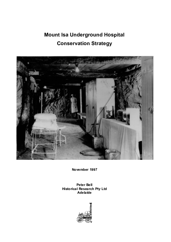(PDF) Mount Isa Underground Hospital Conservation Strategy