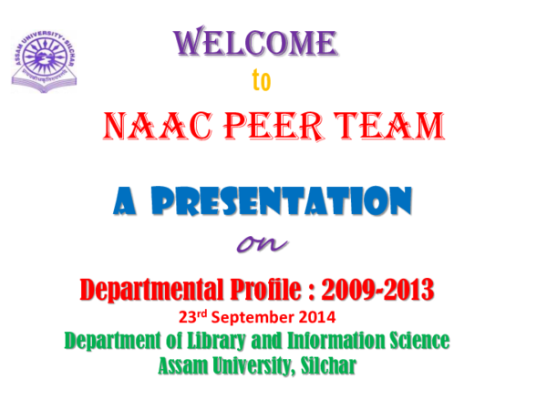 (PDF) Departmental Profile : 2009-2013