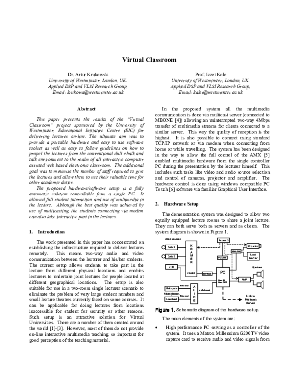 (PDF) Virtual Classroom