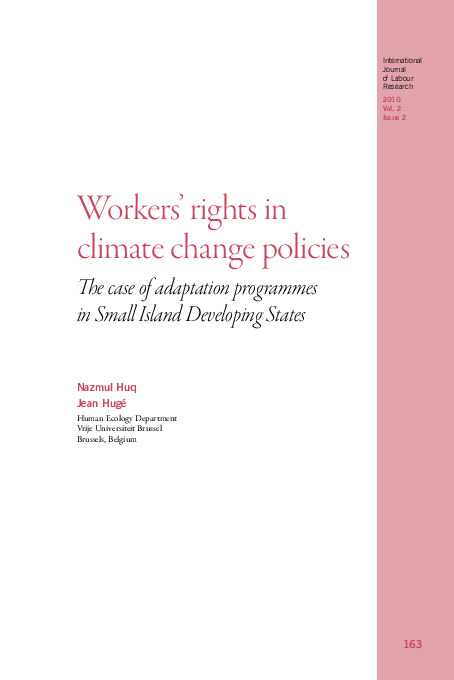 (PDF) Workers’ rights in climate change policies: The case of ...