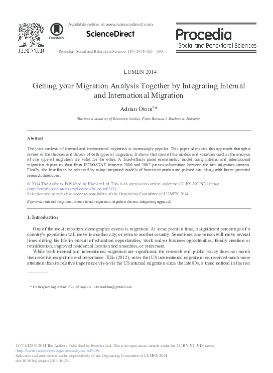 (PDF) Getting your Migration Analysis Together by Integrating Internal ...