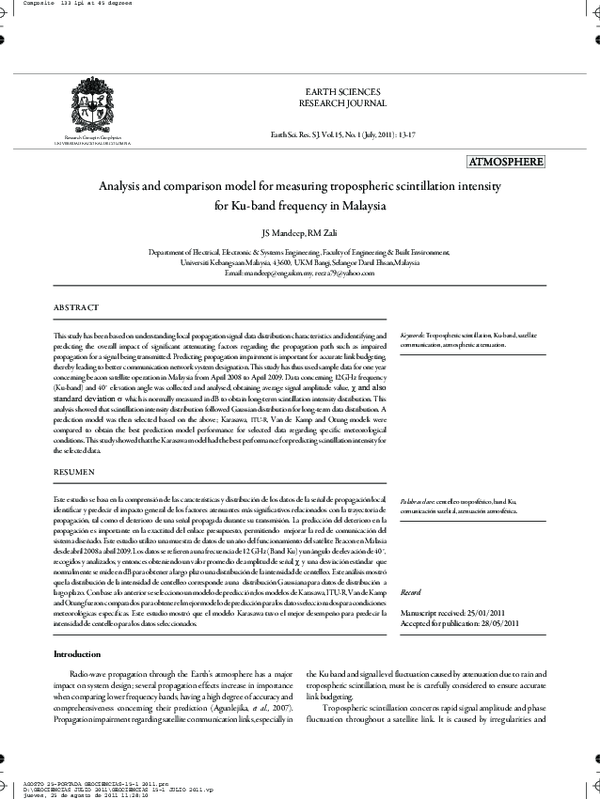 Pdf Analysis And Comparison Model For Measuring Tropospheric
