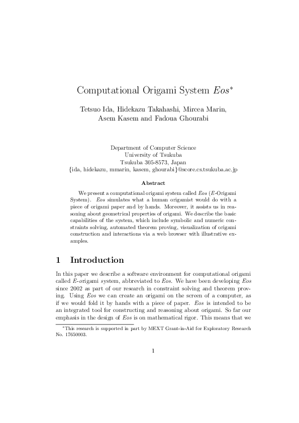 (PDF) Computational Origami System Eos
