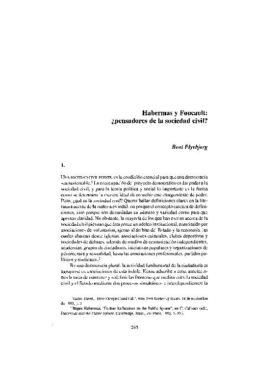 (PDF) Habermas y Foucault