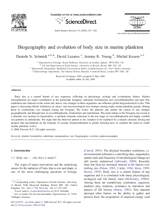 PDF Biogeography And Evolution Of Body Size In Marine Plankton pdf-biogeography-and-evolution-of-body-size-in-marine-plankton