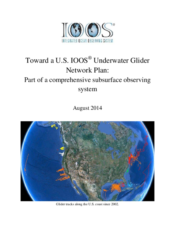 (PDF) Toward a U.S. IOOS® Underwater Glider Network Plan: Part of a ...