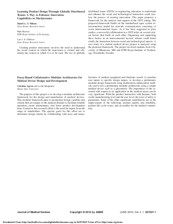 (PDF) Learning Product Design Through Globally Distributed Teams: A Way ...