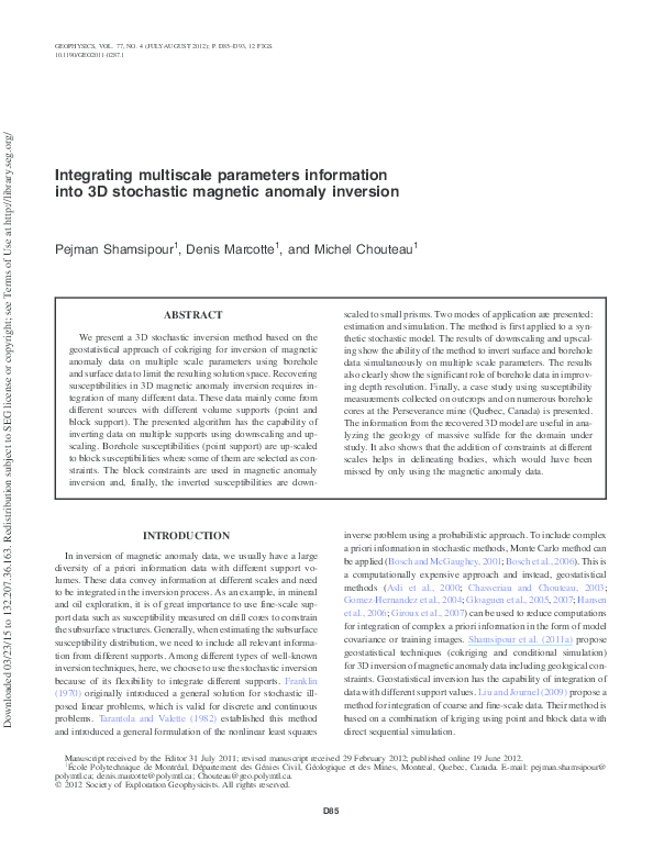 (PDF) Integrating multiscale parameters information into 3D stochastic ...