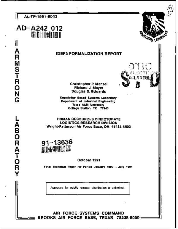 (PDF) IDEF3 formalization report