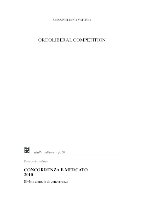 (PDF) Ordoliberal Competition