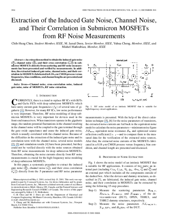 (PDF) MOSFET bias dependent series resistance extraction from RF measurements | Roberto Murphy ...