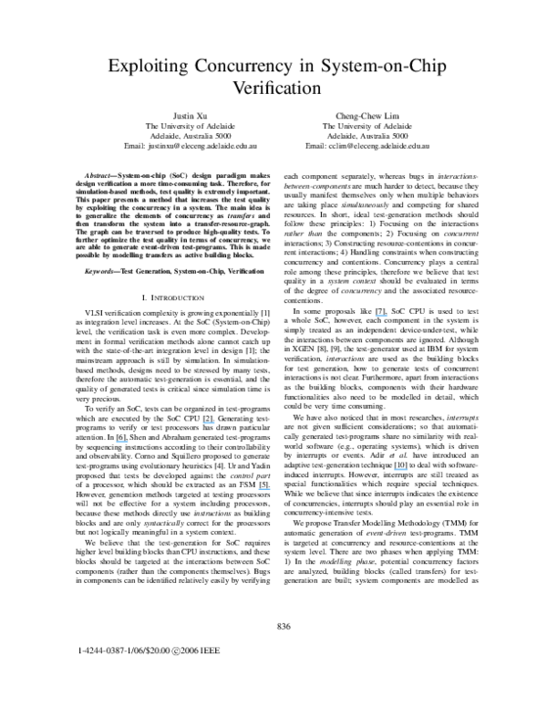 (PDF) Exploiting Concurrency in System-on-Chip Verification