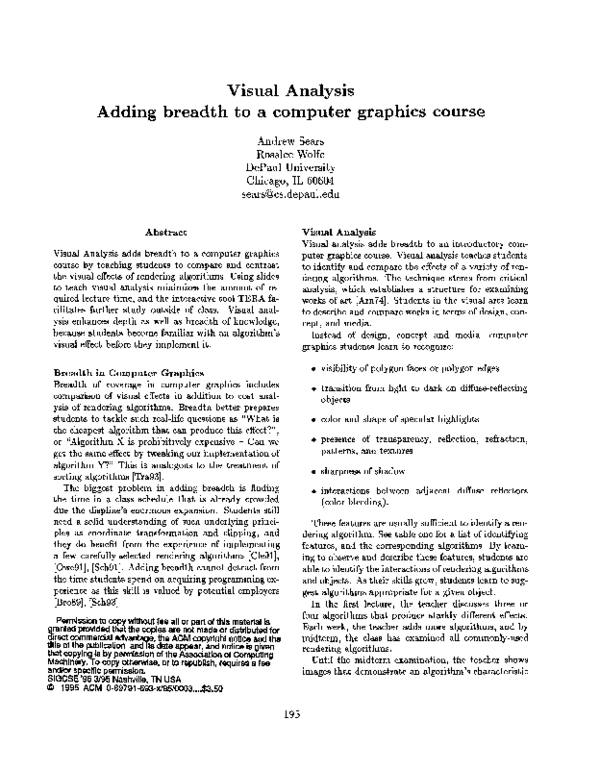 (PDF) Visual analysis