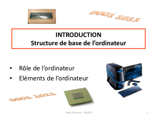 (PDF) COURS1 introduction