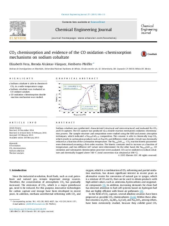 (PDF) CO2 chemisorption and evidence of the CO oxidation-chemisorption ...