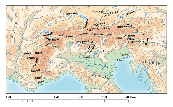 (PDF) Map of the Alpine region under the Romans