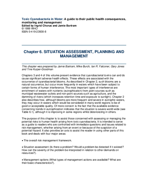 (PDF) SITUATION ASSESSMENT, PLANNING AND MANAGEMENT